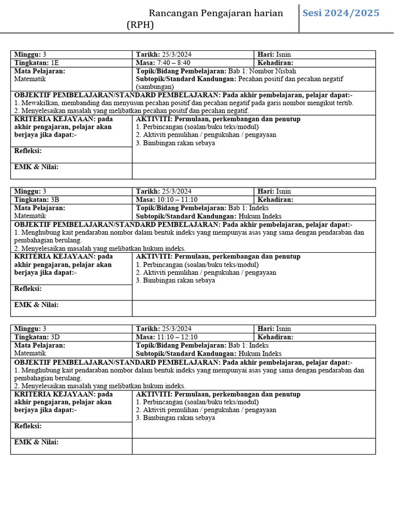 RPH 25 Mac 2024 Isnin | PDF