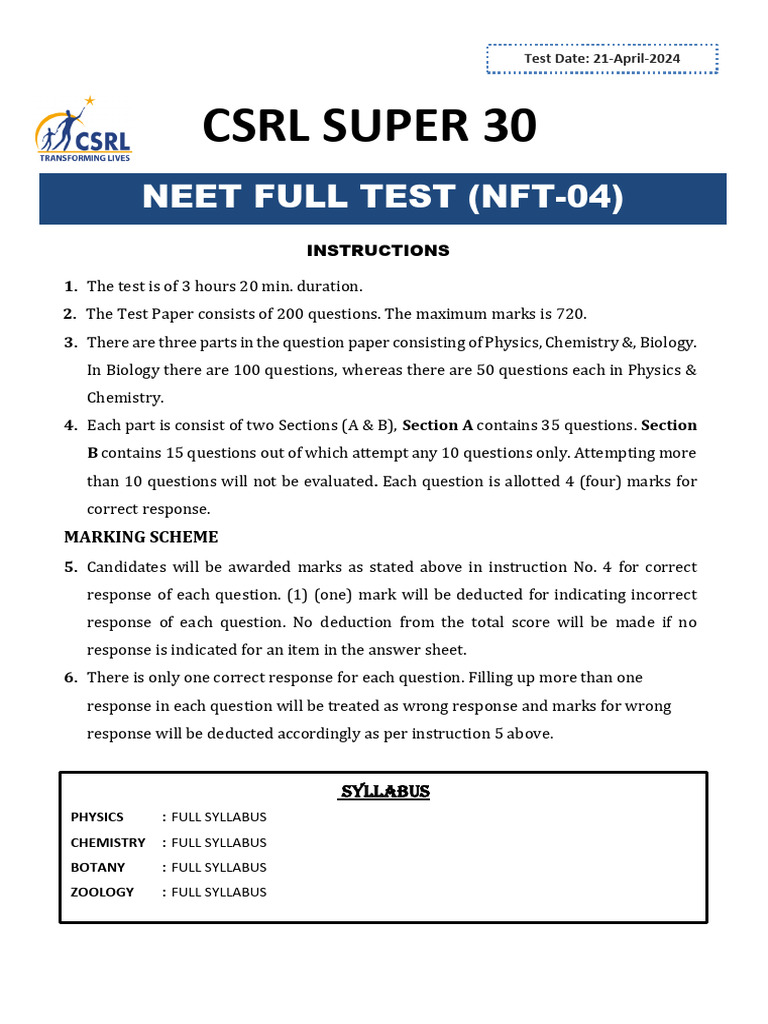 NFT-04 Question 21 April-2024 | PDF | Waves | Capacitor