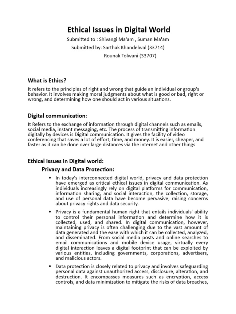 Ethical Challenges in Digital Privacy | PDF | Computer Security | Security