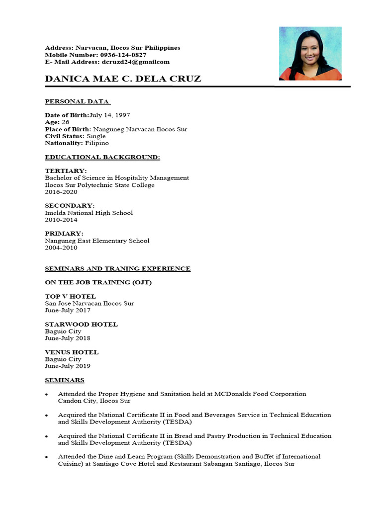 Resume Danica | PDF