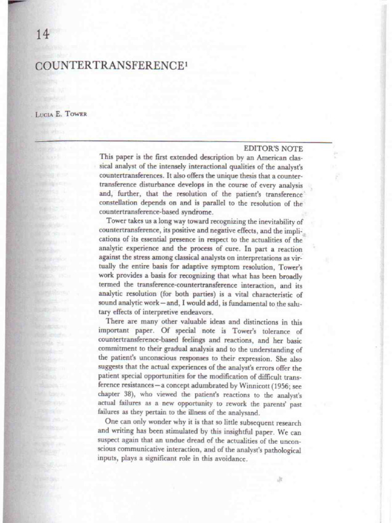 CounterTransference | PDF
