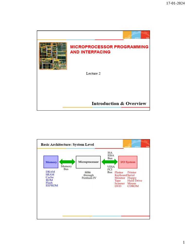 Lecture 2 17th Jan 2024 | Download Free PDF | Computer Architecture | Central Processing Unit