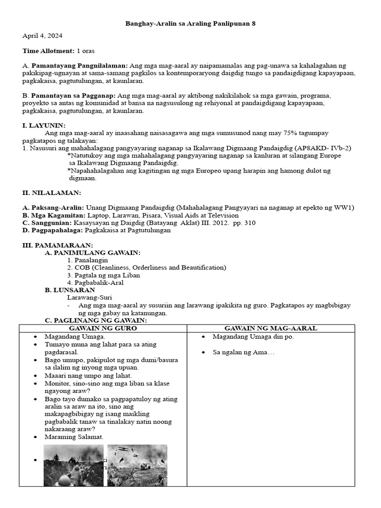 Demo Teach Lesson Plan | PDF