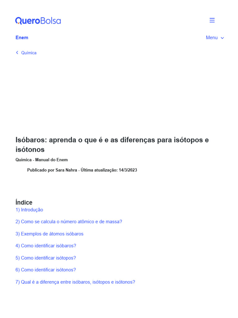 Isóbaros - Aprenda o Que É e As Diferenças para Isótopos e Isótonos ...