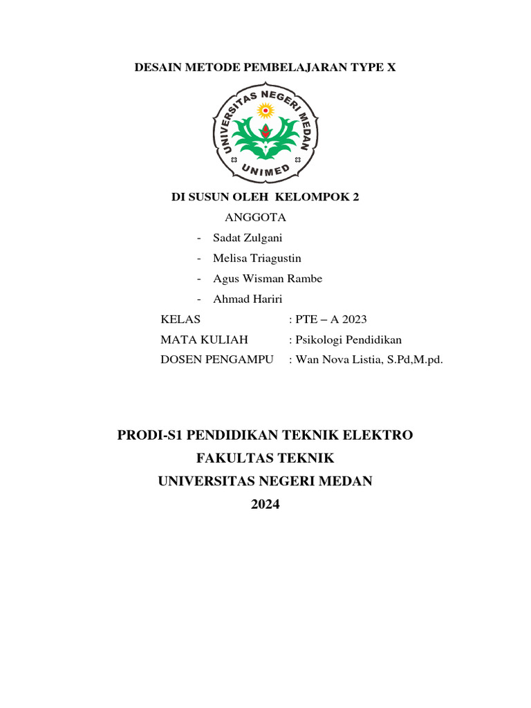 Metode Pembelajaran Type X - Psikologi Pendidikan - Keompok 2 | PDF