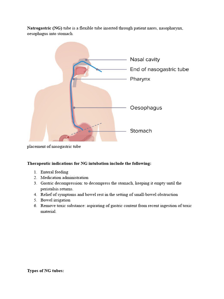 NG Tube Care for Nurses | PDF | Diseases And Disorders | Medical ...