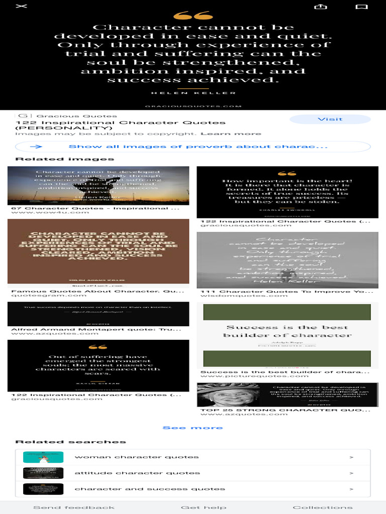 Proverb About Character and Confidence - Google Search | PDF | Behavioural Sciences ...