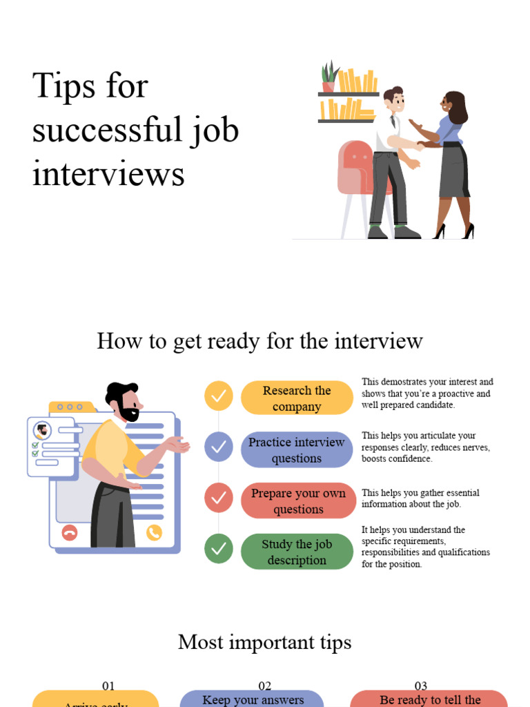 Job Interview Tips Infographics by Slidesgo | PDF | Job Interview ...