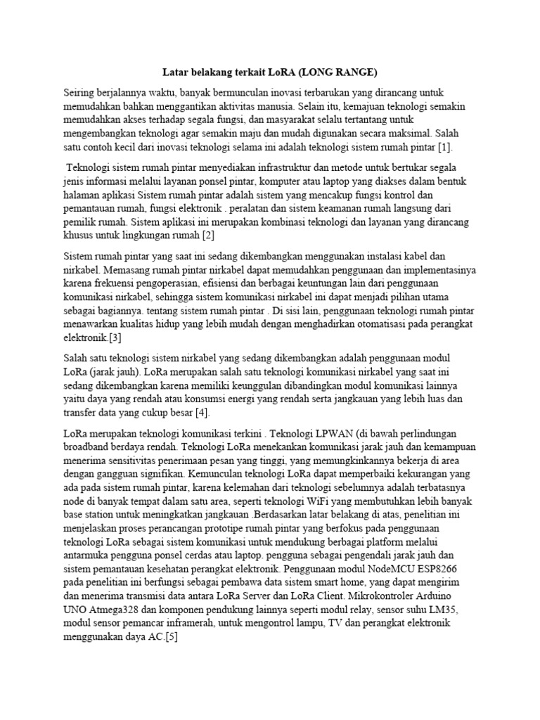 Latar Belakang LoRA | PDF