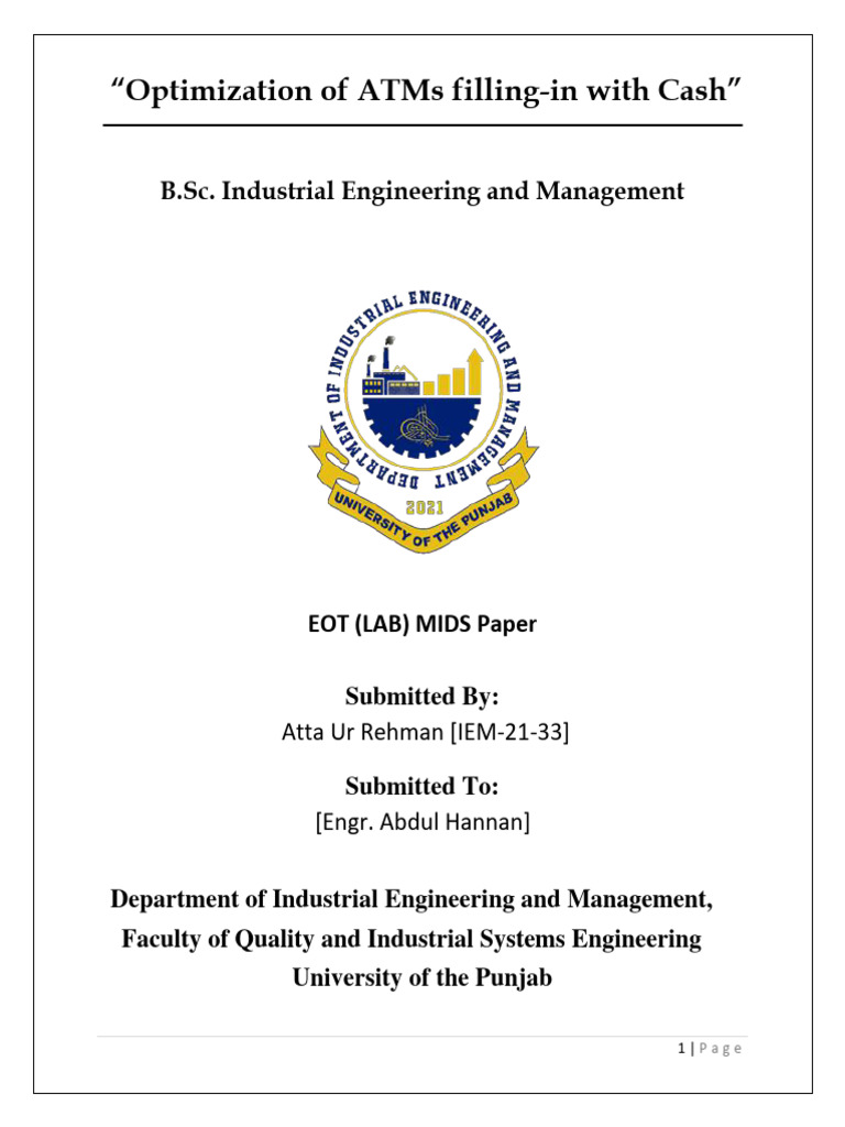 Optimization of ATMs Filling | PDF | Time Series | Linear Regression
