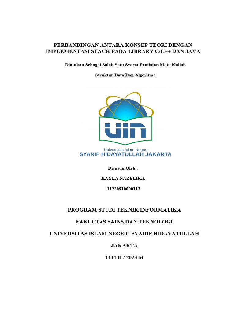 Perbandingan Teori Konsep Dan Implementasi Pada Library C Dan Java | PDF