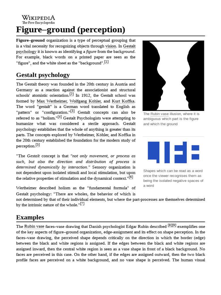 Figure-Ground (Perception) | PDF | Mental Processes | Brain