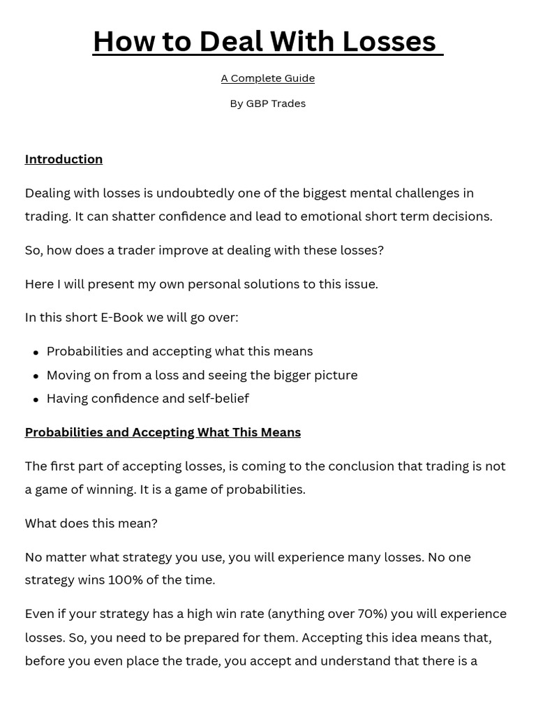 How To Deal With Losses | PDF | Psychological Concepts | Psychology