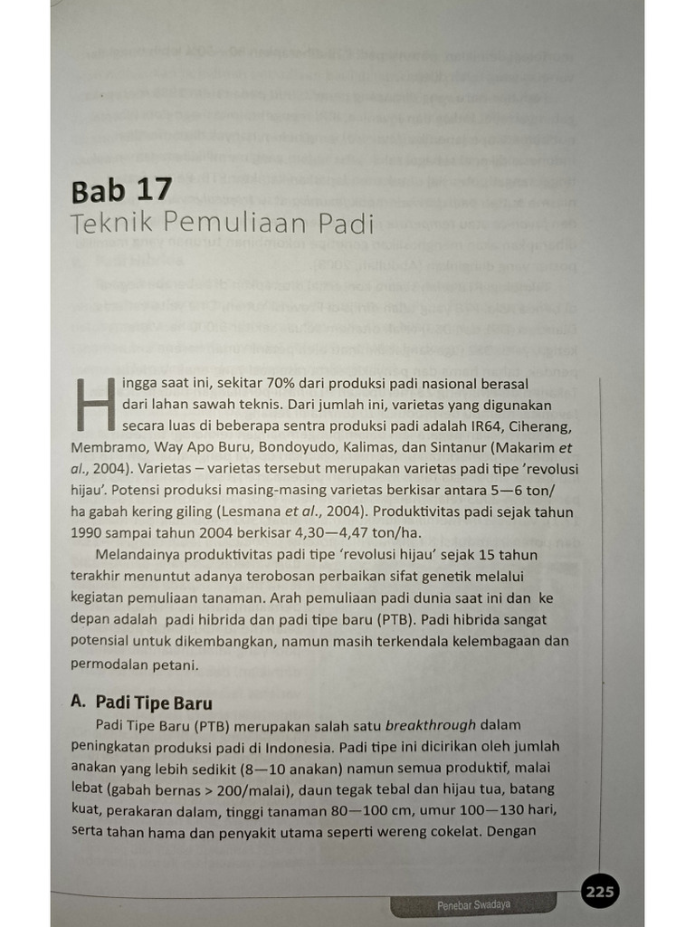 Teknik Pemuliaan Padi | PDF