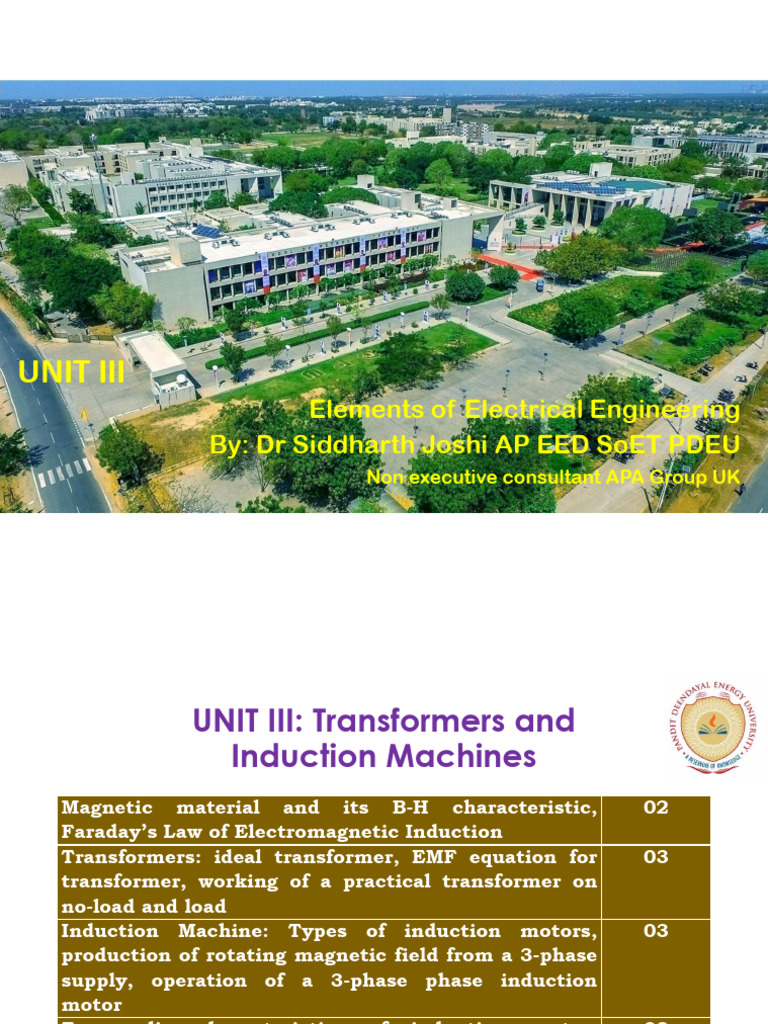 Unit Iii Pdf Transformer Electromagnetic Induction