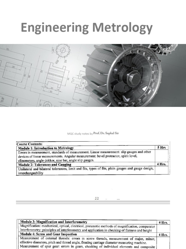 Metrology & Qality Control | PDF