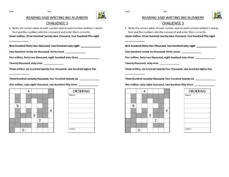 C1-C2 Writing numbers | PDF
