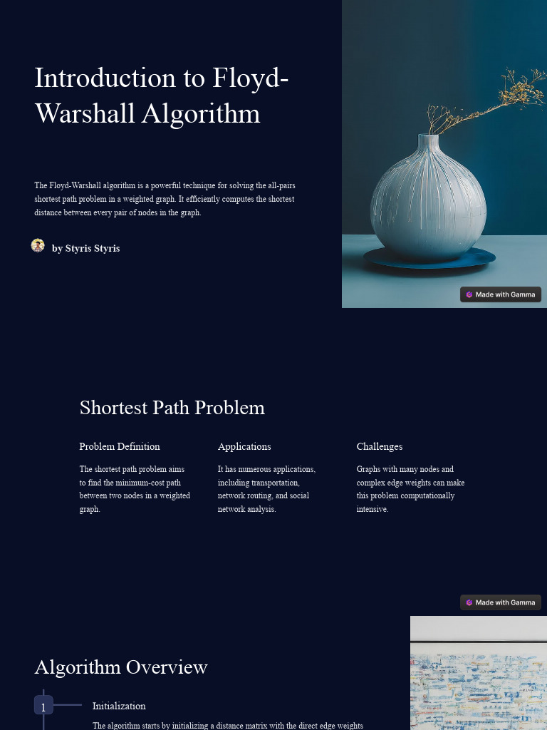 Introduction To Floyd Warshall Algorithm Pdf Computer Science Algorithms And Data Structures