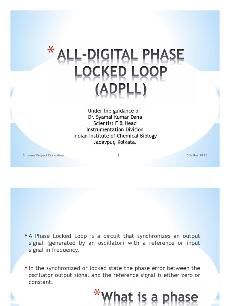 ADPLL | PDF | Detector (Radio) | Electrical Engineering