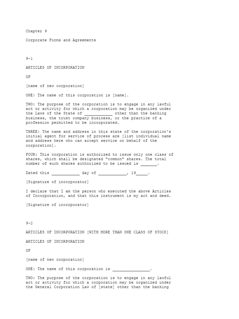 Corporate Forms and Agreements | PDF | Stocks | Proxy Voting