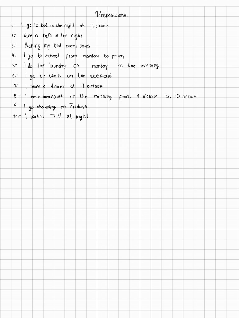 Preposition Worksheets 5 Printable