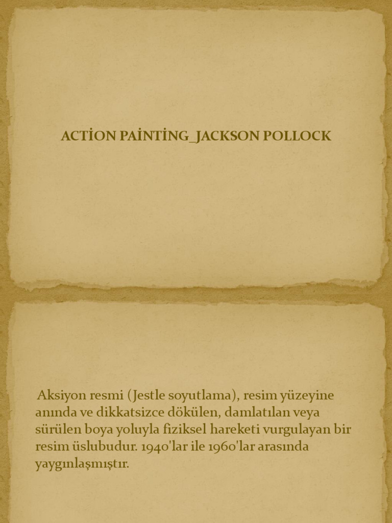 Action Painting Slayt Eki | PDF