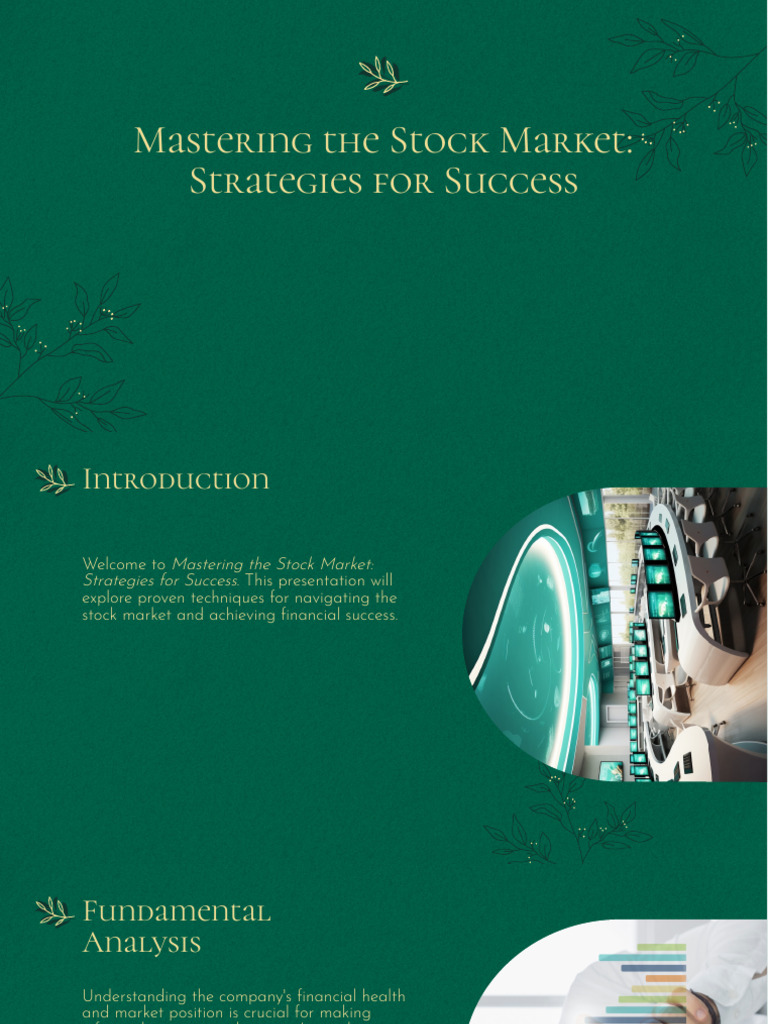 Slidesgo Mastering The Stock Market Strategies For Success ...