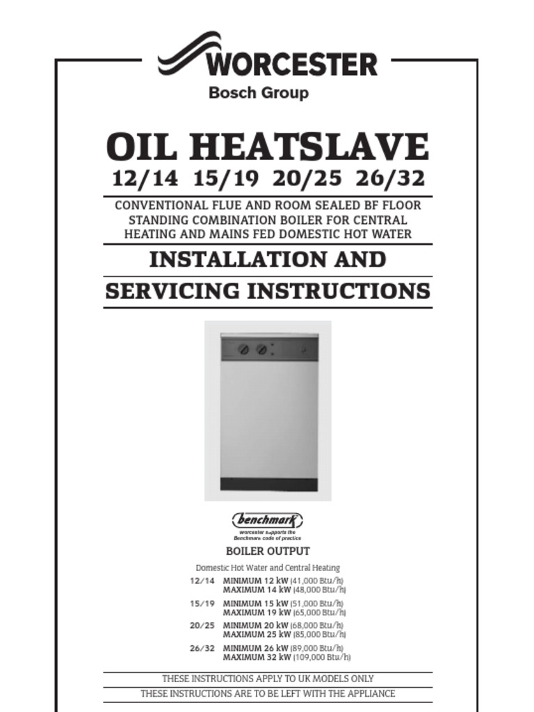 Worcester Heatslave 12-14 15-19 20-25 26-32 CF and RSF Installation and ...