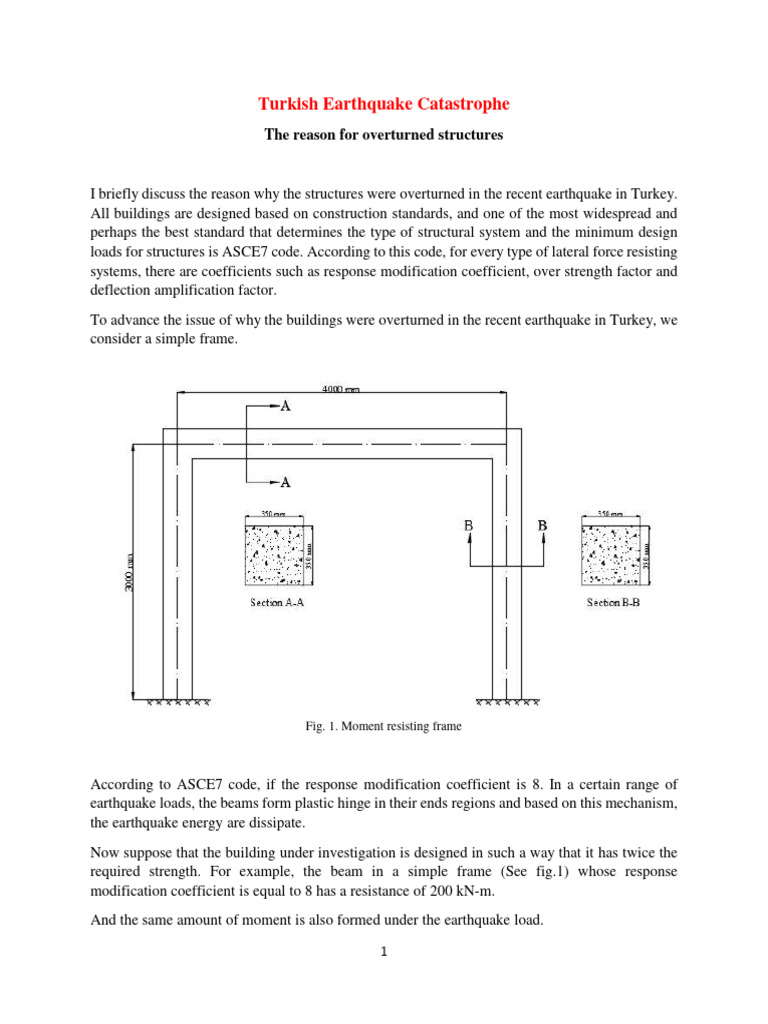 The Reason For Overturned Structures | PDF | Earthquakes | Beam (Structure)
