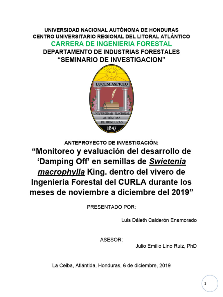 ANTEPROYECTO - Luis Daleth | PDF | Germinación | Riego