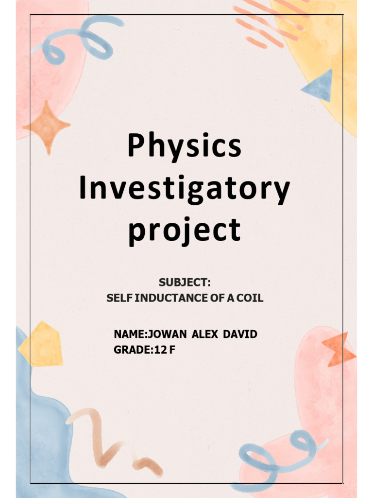 Phy Project | PDF | Inductance | Inductor
