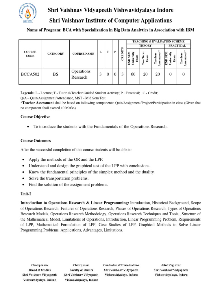 BCA Big Data & Software Courses | PDF | Linear Programming | Operations Research