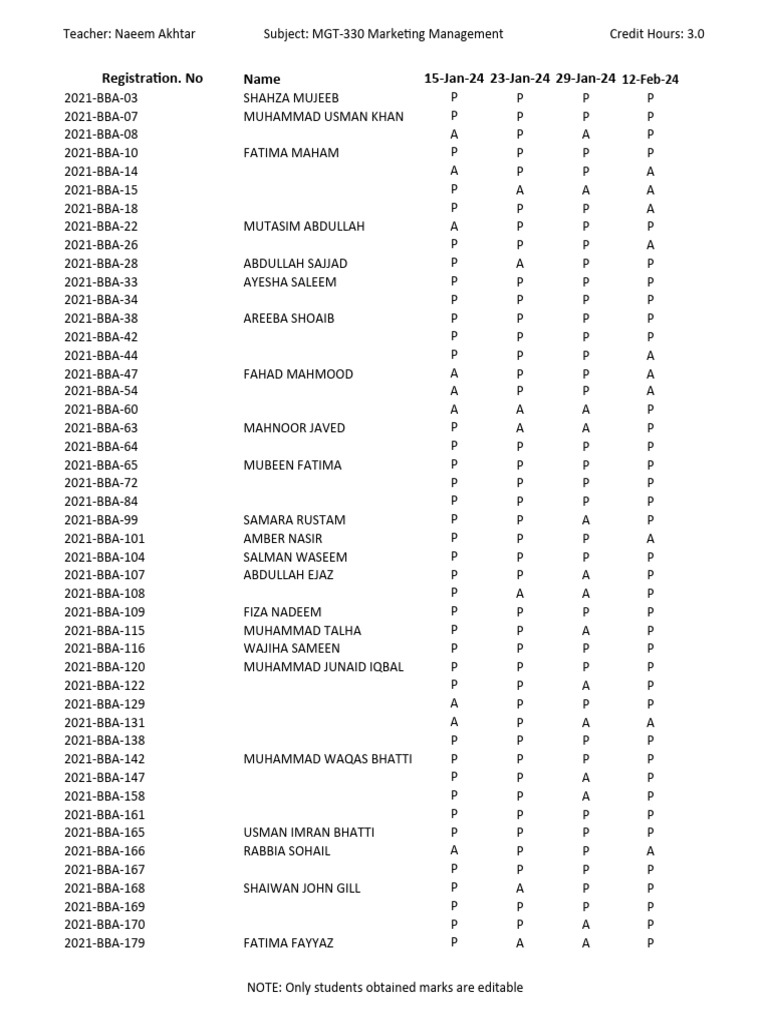 Attendance Marketing Management (Section B) | PDF