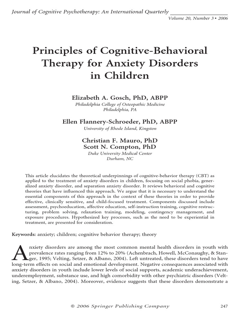 Principles of Cognitive-Behavioral | PDF | Cognitive Behavioral Therapy | Classical Conditioning