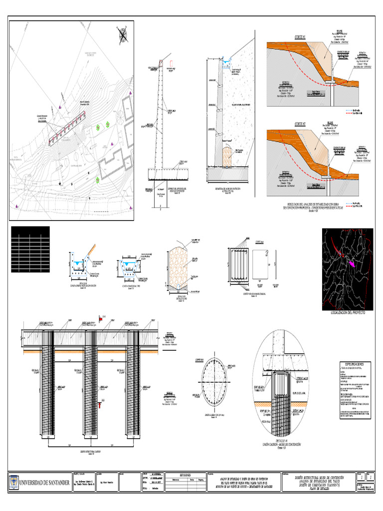 Anexo e - Plano Estructural Muro de Contencion | PDF