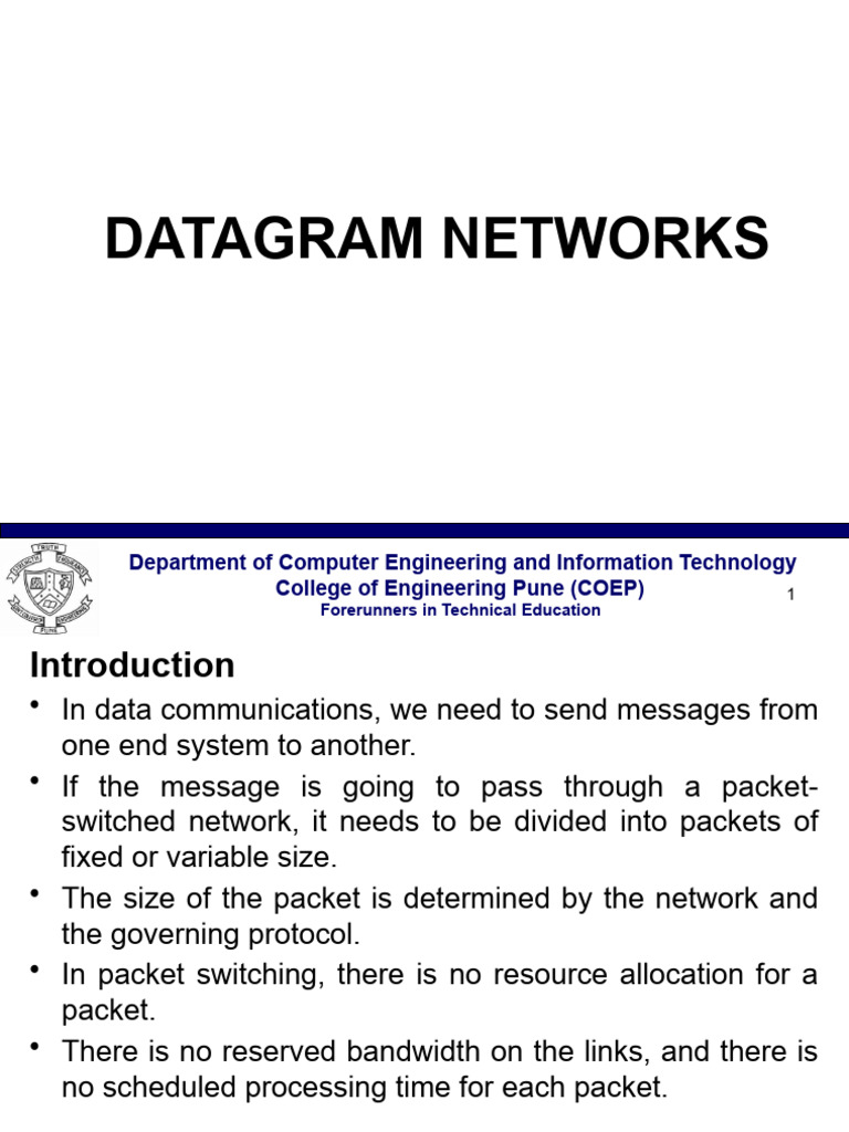Datagram Networks | PDF | Computer Network | Packet Switching