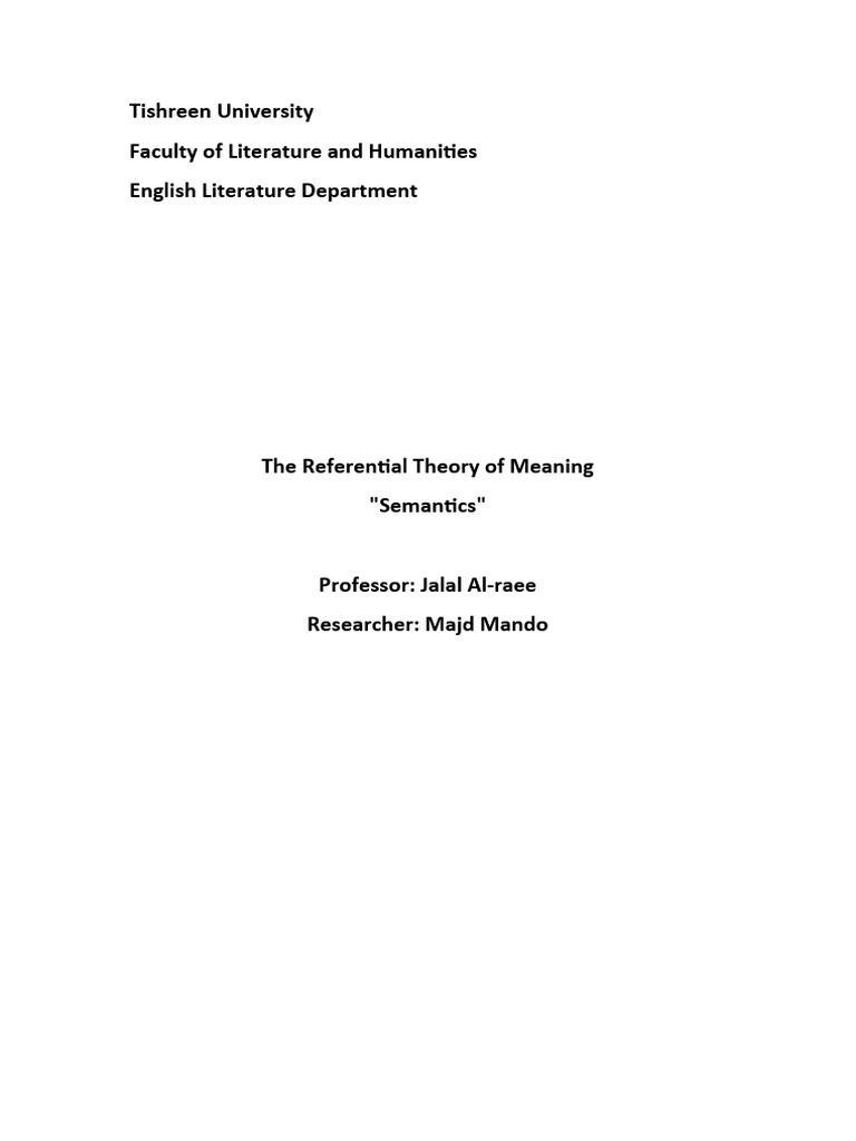 Tishreen University | PDF | Reference | Theory