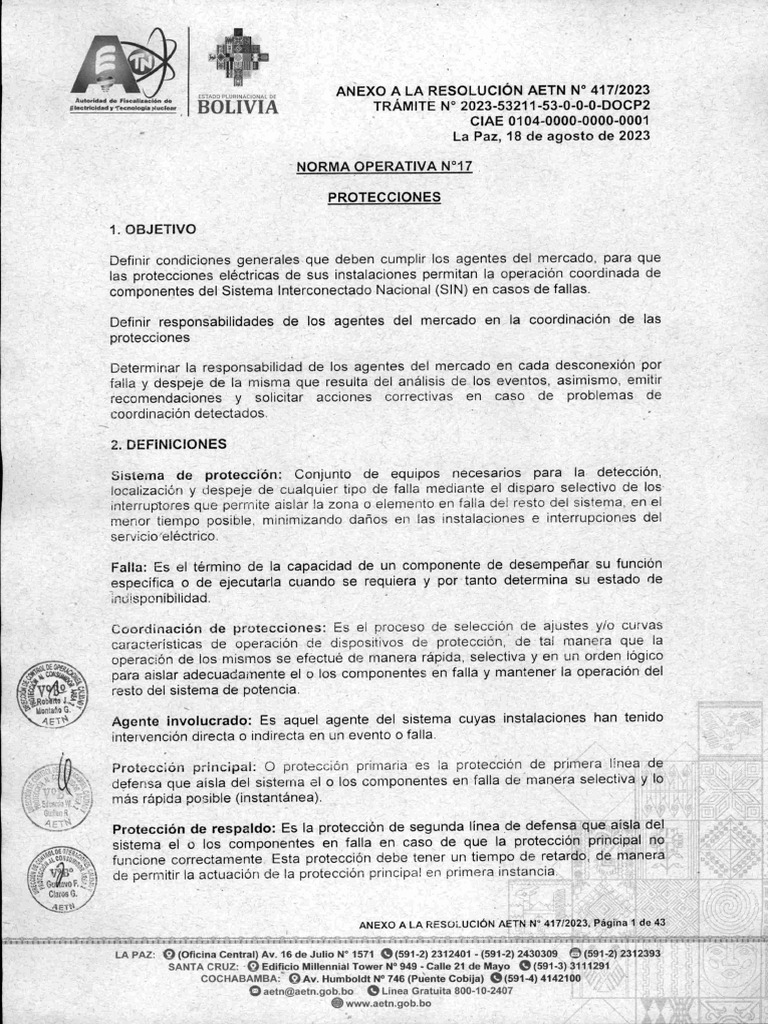 AETN - R - 0417 - 23 NOp17 - Anexo | PDF