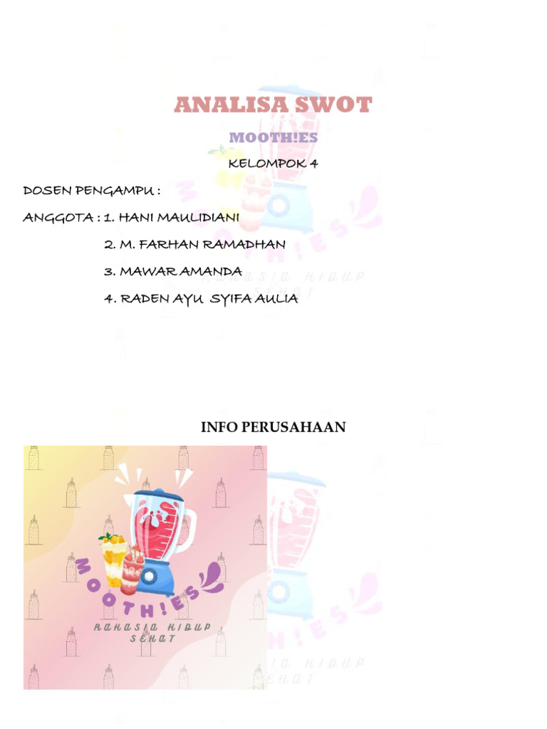 Analisa Swot 1 | PDF