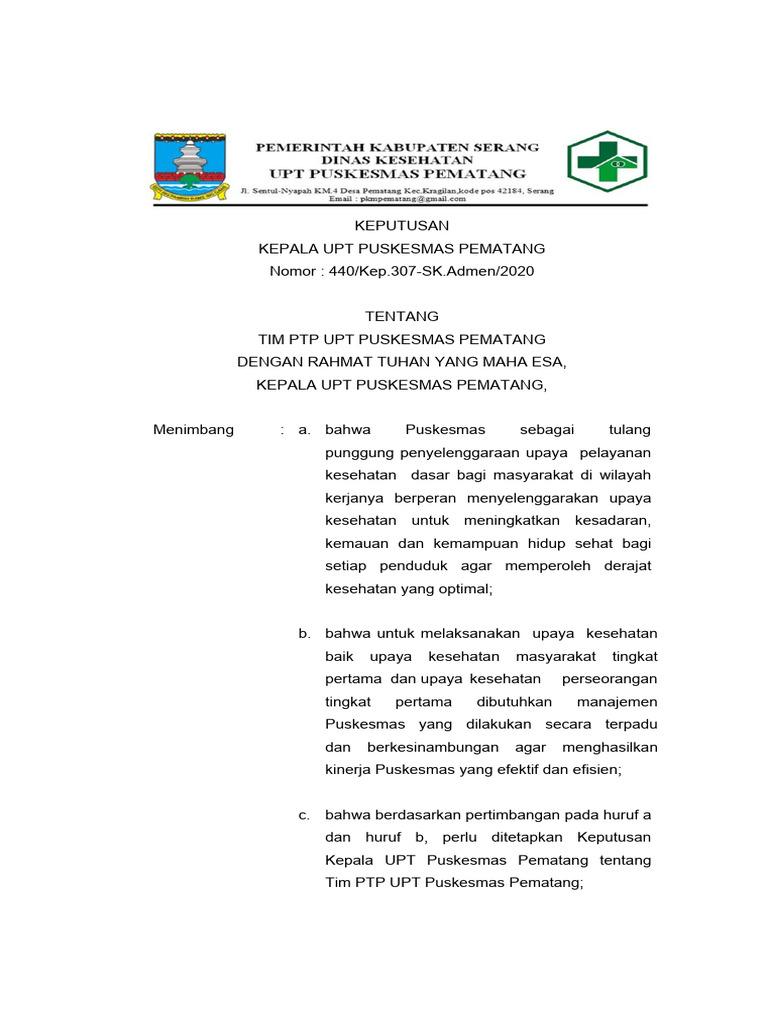 SK PKP Pematang | PDF