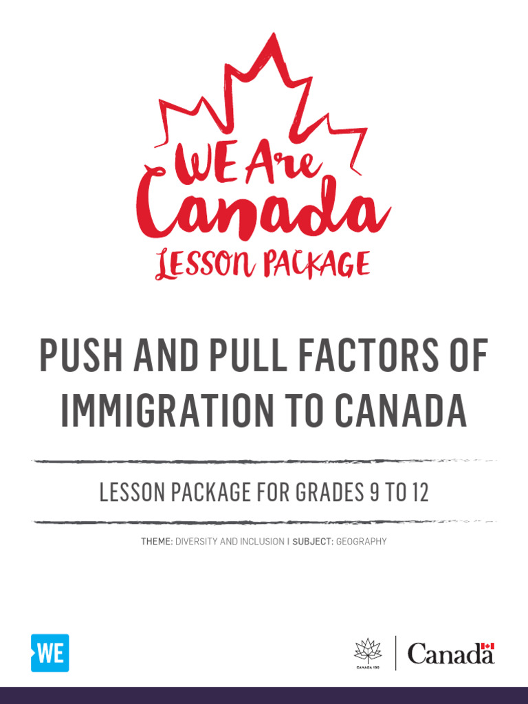 Push and Pull Factors of Immigration To Canada Diversity and Inclusion ...