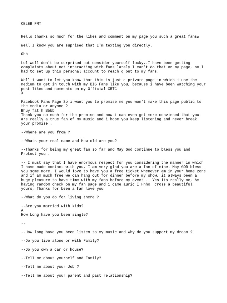 Celeb Format | PDF | Love | Happiness