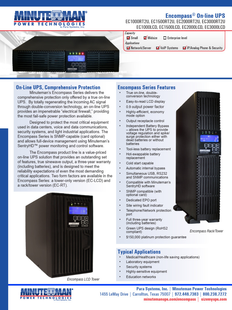 Encompass Data Sheet | Download Free PDF | Alternating Current ...