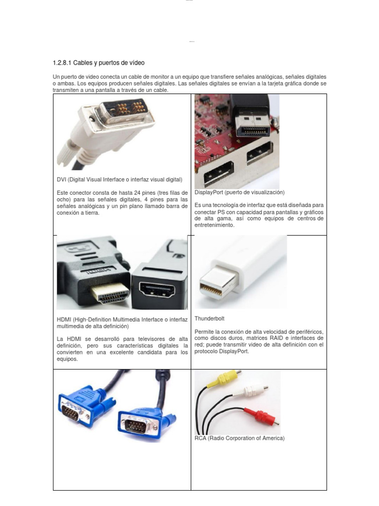 Puertos Informacion | PDF | USB | Cable coaxial