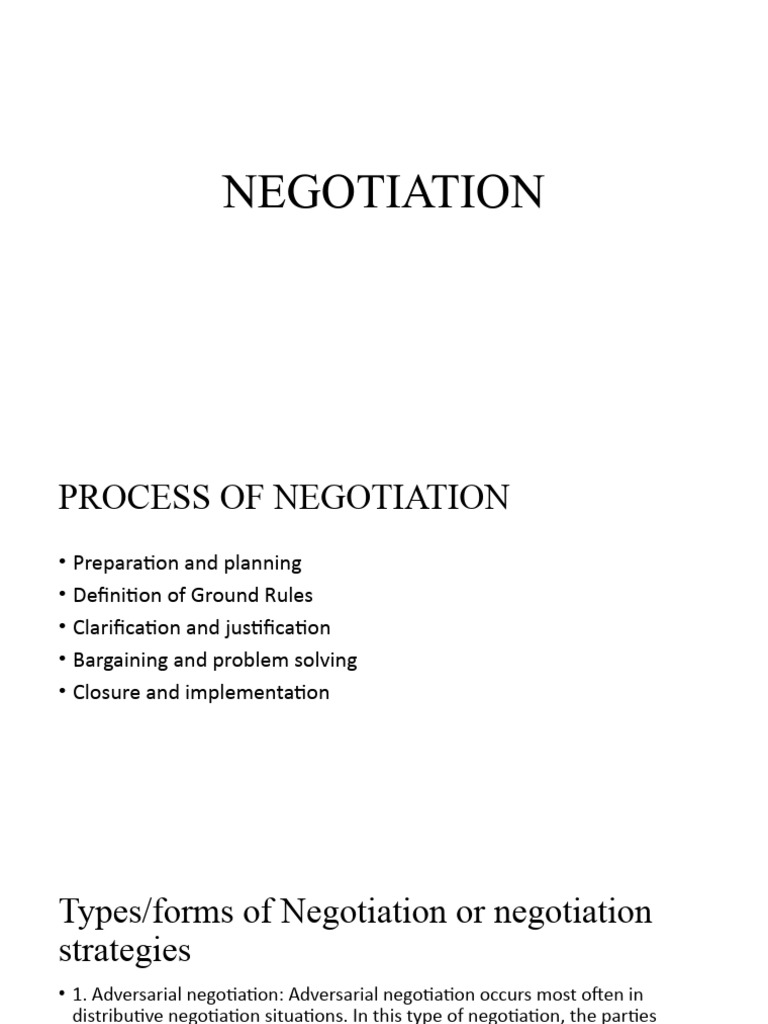 Negotiation | PDF | Negotiation | Employment