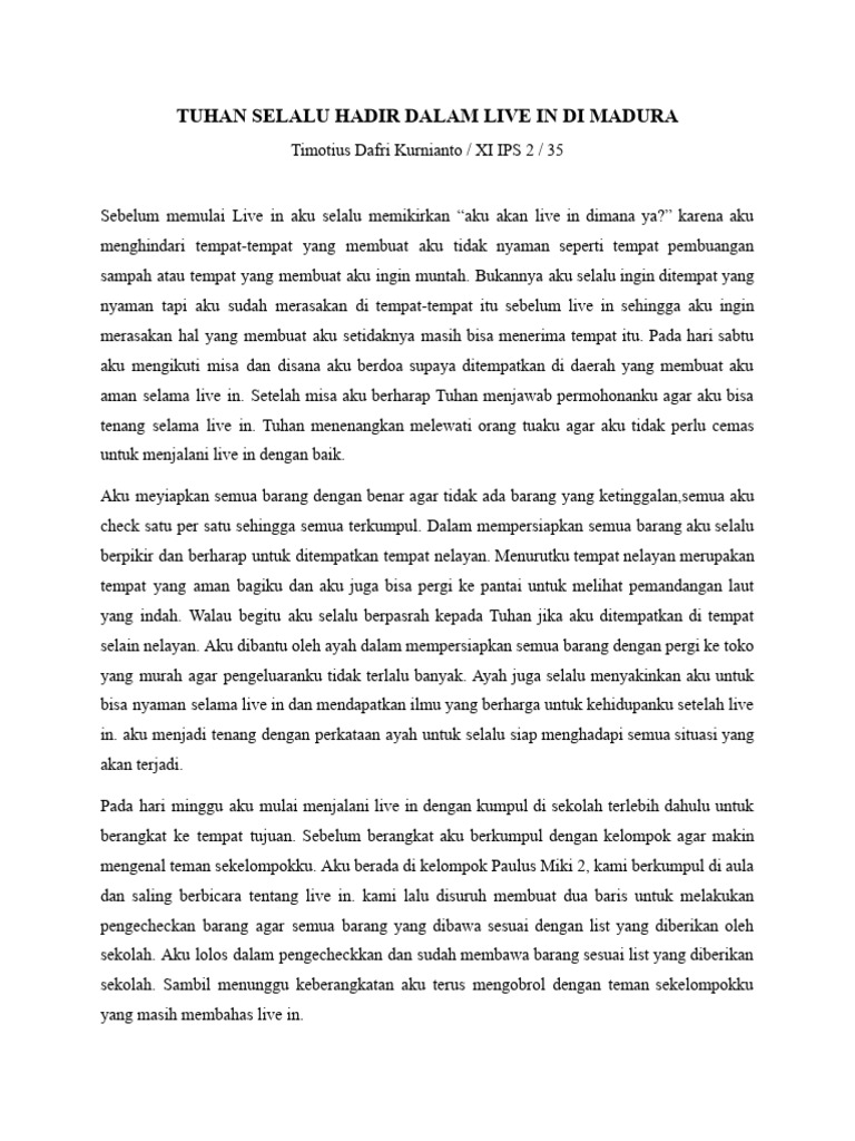 Tugas Si Refleksi | PDF | Seni & Disiplin Bahasa | Puisi