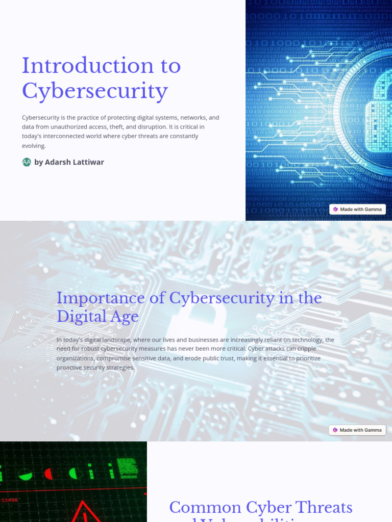 Introduction To Cybersecurity | PDF | Security | Computer Security