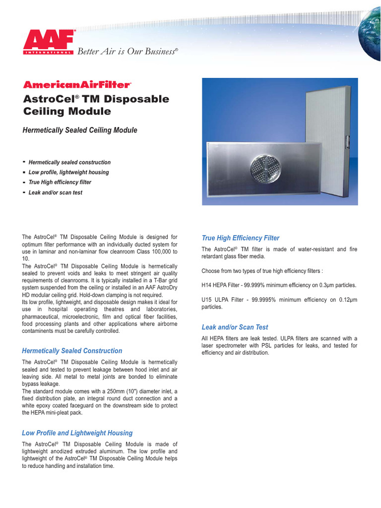 5.hepa-ceiling-module-21-astroceltm | PDF | Materials | Building ...