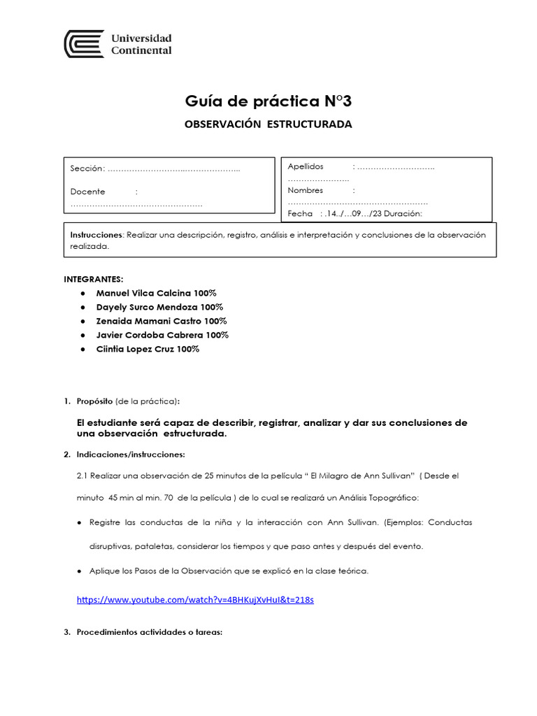 Guia Practica 03 | PDF | Comportamiento