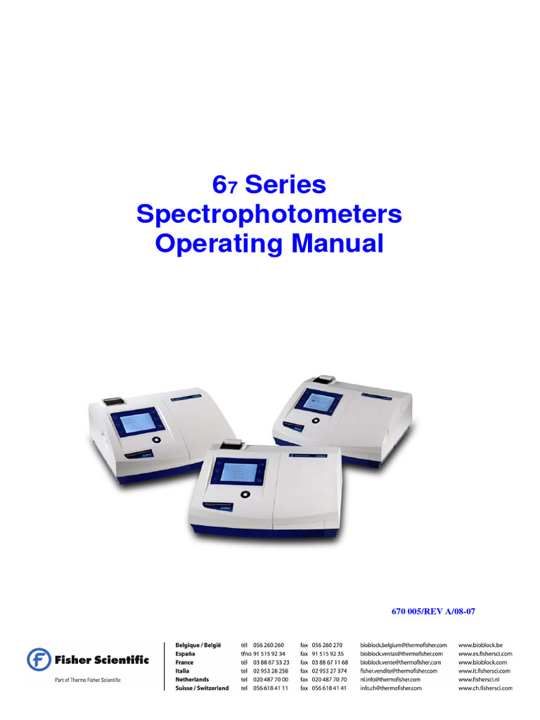 JEW031_EN spectro 6700 Series Manual (1) | PDF | Computer Data Storage ...